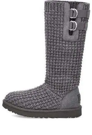 UGG Knit Tall Boots With Buckle Detail