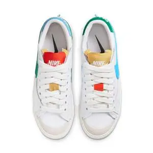 Nike Blazer Low '77 Jumbo "mismatch" Sneakers - White/blue