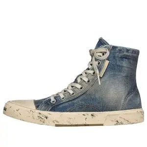 Balenciaga High Top Sneakers - Blue/white/black