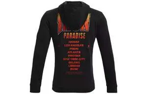 Under Armour Project Rock Alphabet Pattern Printing Zipper Hoodie - Black