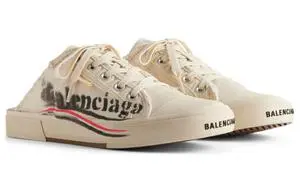 Balenciaga Mules - White/black/red