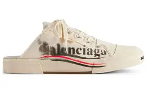 Balenciaga Mules - White/black/red