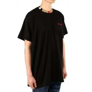 Burberry Detail Collar Short Sleeve - Black