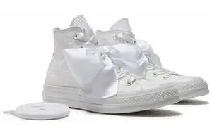 CONVERSE Chuck Taylor 70s High Top Sneakers With Floral Embroidery And Bow Detailing