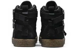 PUMA Suede Classic High Top Buckled Sneakers - Black