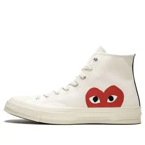CONVERSE X Comme Des Garcons Play Chuck 70 Hi Sneakers - White/red
