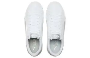 PUMA Carina Crew Metallic Low Top Sneakers - White/grey
