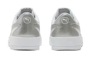 PUMA Carina Crew Metallic Low Top Sneakers - White/grey