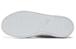 PUMA Carina Crew Metallic Low Top Sneakers - White/grey