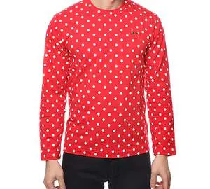 Play Comme Des Garcon Polka Dot Long Sleeves Tee