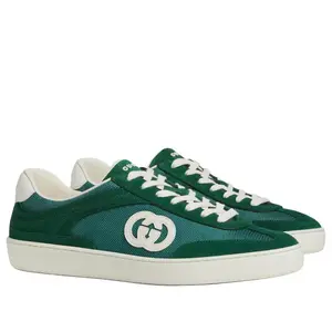 Gucci G75 Suede Lace-up Sneakers - Green