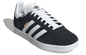 Adidas Gazelle Allover Debossed Trefoils Sneakers - Core Black/cloud White