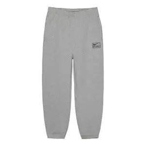 Nike X Stussy Sweatpants Asia Sizing 'dark Grey Heather - Grey/black