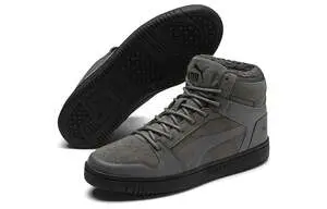 PUMA Rebound Layup Sd Mid Top Sneakers - Gray/brown/black