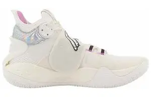 LI-NING Sonic High Top Athletic Sneakers - White/pink/silver