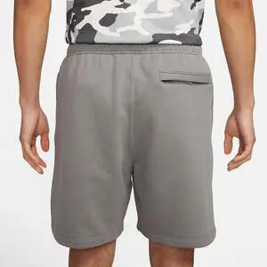 Nike Solo Swoosh French Terry Shorts - Grey