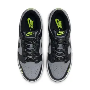 Nike Dunk Low "black Grey Green Strike" Sneakers - Black/grey/green