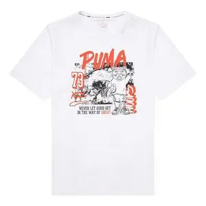 PUMA Dylan Short Sleeve Basketball T-shirt - White