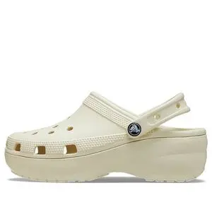 CROCS Classic Platform Clogs - Bone
