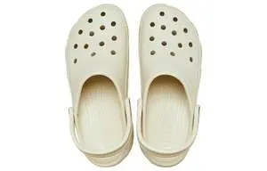 CROCS Classic Platform Clogs - Bone