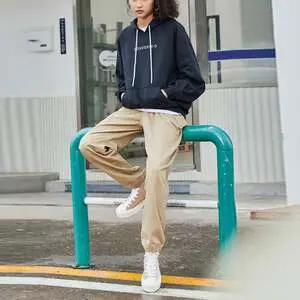 CONVERSE Logo Embroidered Loose Knit Hoodie