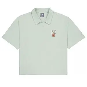 NEW BALANCE Potted Plant Graphic Polo Shirt - Light Blue