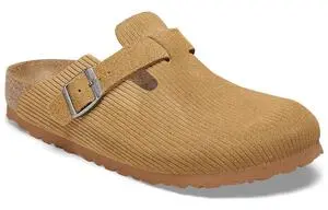 BIRKENSTOCK Boston Suede Embossed Clogs - Brown