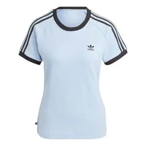Adidas 3-stripes Slim T-shirt Asia Sizing 'blue Black - Blue/black