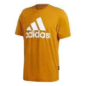 Adidas Mh Bos Tee Letter Short-sleeve Tee - Gold