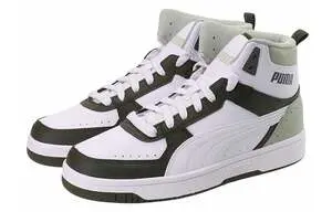 PUMA Rebound Joy Mid Top Sneakers - White/green