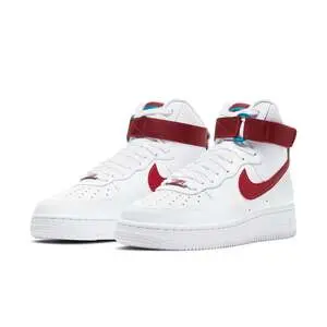 Nike Force 1 High Top Sneakers - White/red/green