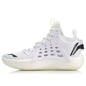LI-NING Mid-top Basketball Sneakers - White/black