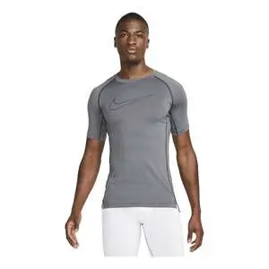 Nike Pro Dri-fit Compression Short Sleeve Top - Grey