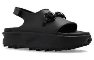 Gucci Interlocking G Platform Sandal - Black