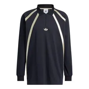 Adidas Rugby Long Sleeve Polo Shirt - Black