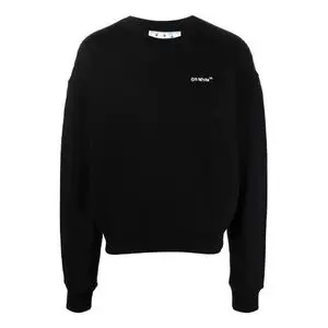 Off-White Round Neck Pullover With Arrow Pattern
