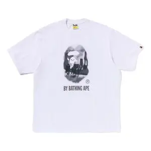 A BATHING APE Painting Bathing Ape Relaxed Fit Tee - White