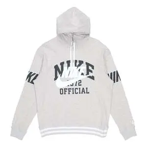 Nike Large Logo Printing Hoodie - Grey