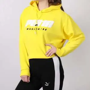 PUMA Alphabet Logo Cropped Hoodie