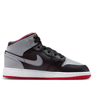 JORDAN Air 1 Mid Sneakers - Black/grey/red