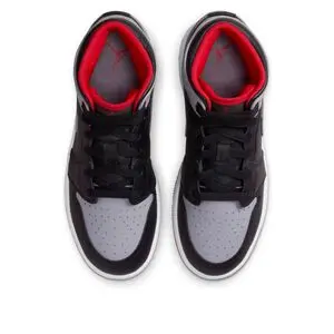 JORDAN Air 1 Mid Sneakers - Black/grey/red