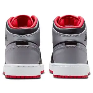 JORDAN Air 1 Mid Sneakers - Black/grey/red