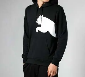 PUMA Logo Knit Fleece Hoodie