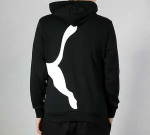PUMA Logo Knit Fleece Hoodie