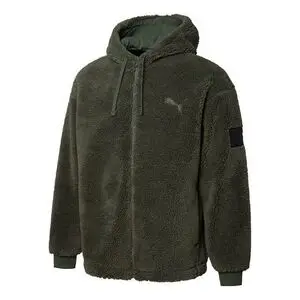 PUMA Lambswool Hooded Jacket - Green