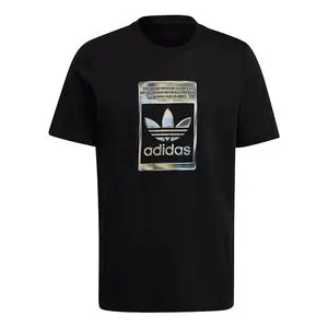 Adidas Originals Camo Infill Tee Logo Sports Short Sleeve /multi-color - Black