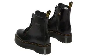 Dr. Martens X Betty Boop Leather Platform Combat Boots - Black