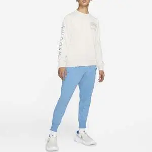 Nike Round Neck French Terry Embroidered Sweatshirt - White