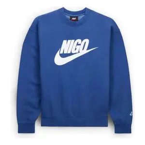 Nike X Nigo Fleece Sweatshirt 'blue White - Blue/white