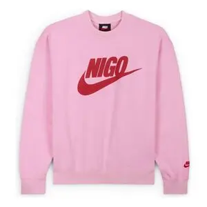 Nike X Nigo Fleece Sweatshirt 'pink Red - Pink/red